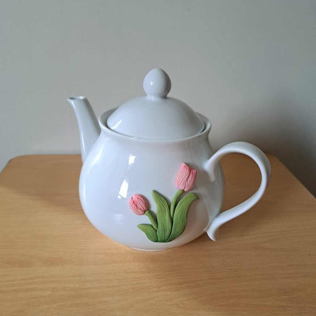 Upcycled porcelain tea set decorative tea set unique embellishments ...